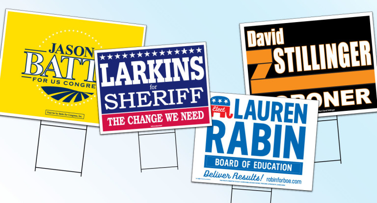 Large Corrugated Plastic Signs | Large Yard Signs | Custom Rally Fans